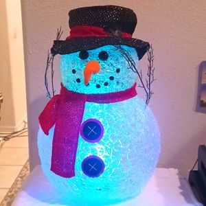 Holiday | Magic Power 212 Lighted Led Icicle Snowman Changes Colors 18 ...